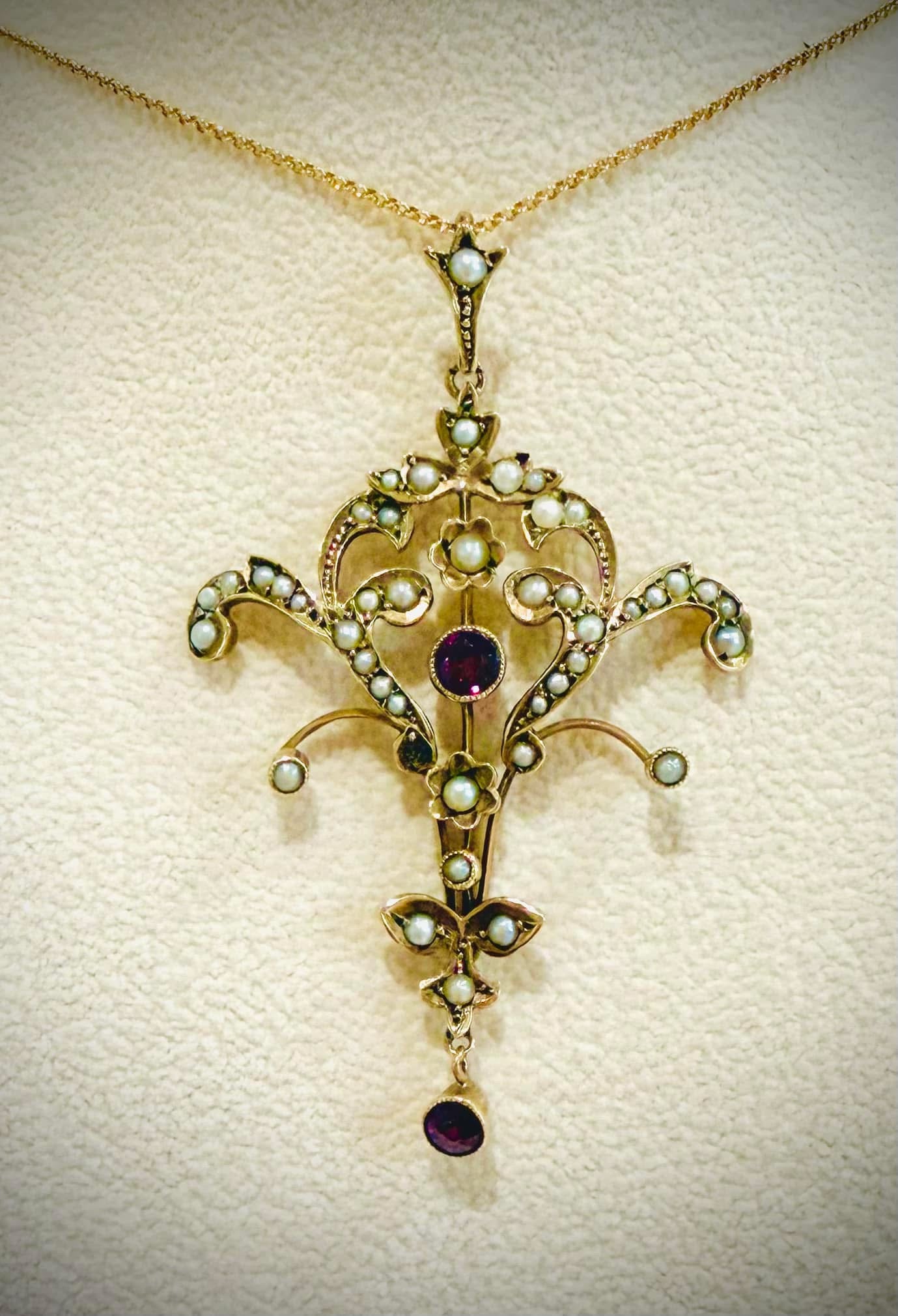 English Victorian Lavalier Pendant – Baldwin Jewelers
